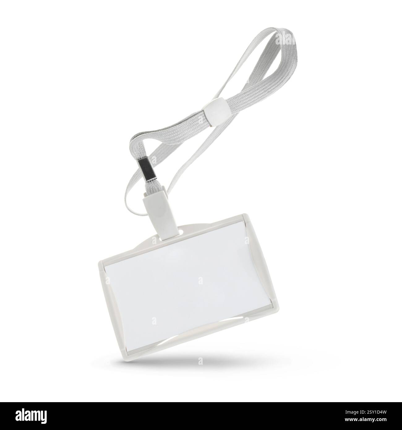 Blank badge in air on white background. Mockup for design Stock Photo ...