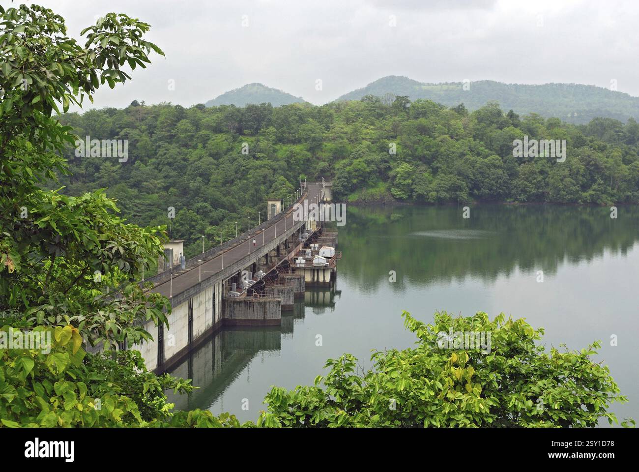 Vaitarna dam on vaitarna lake, Maharashtra, India 10-September-2009 ...