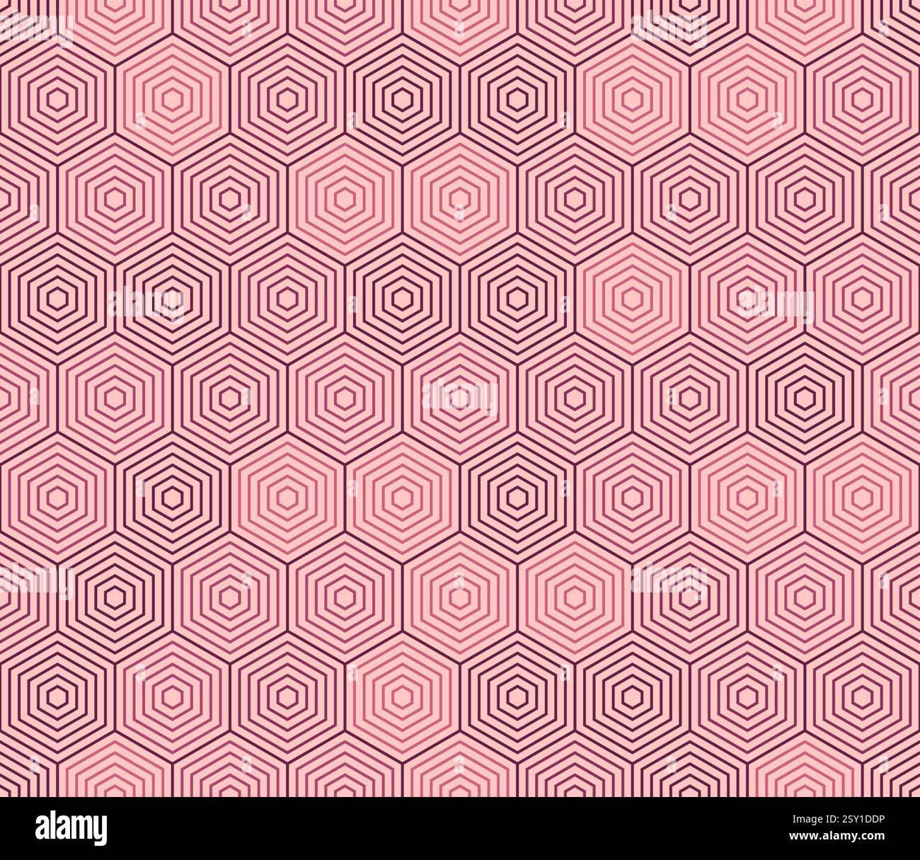 Honeycomb mosaic hexagons background. Simple stacked hexagons. Red color tones. Hexagonal cells ...