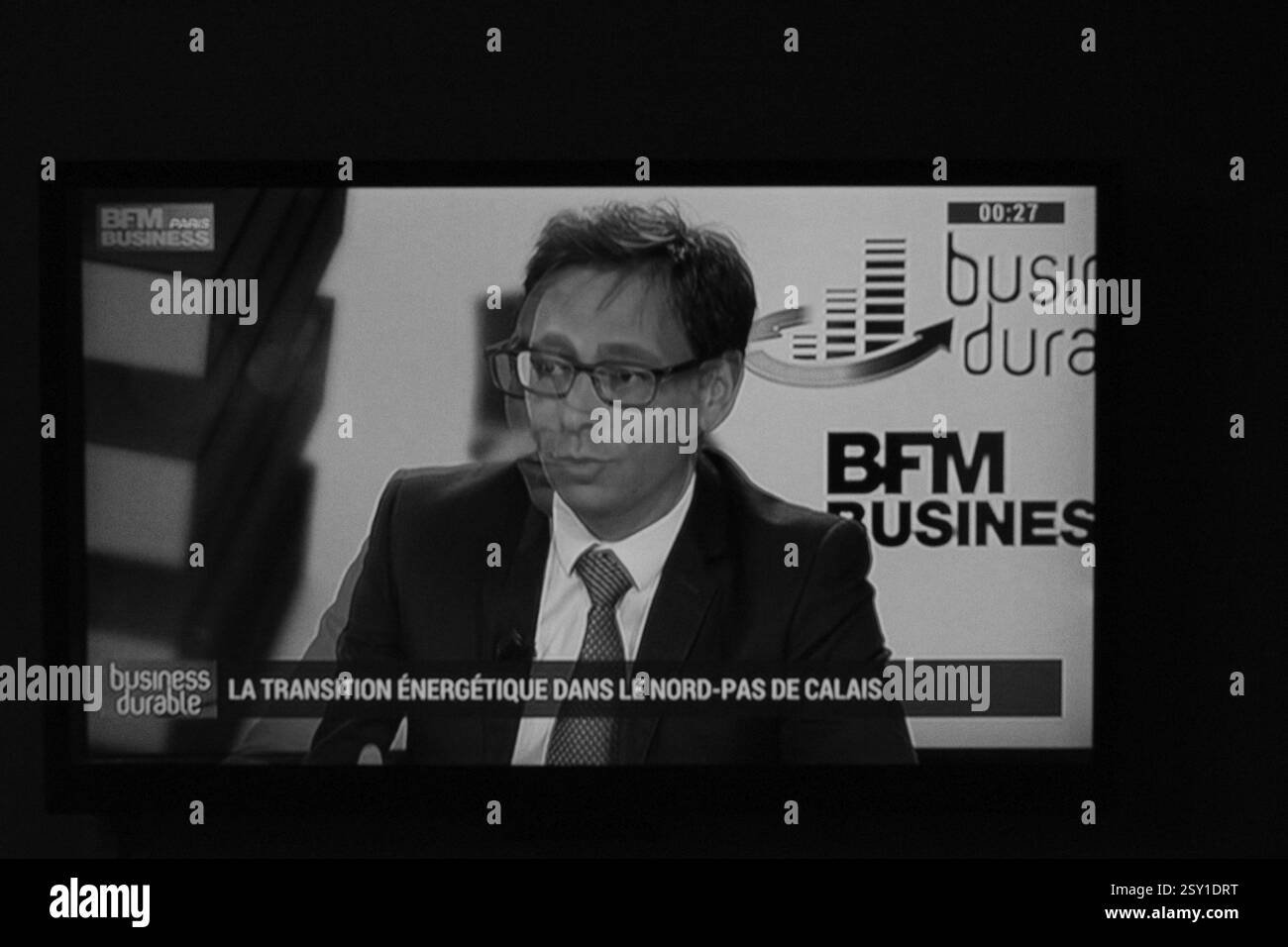 Business tv grab series in paris, france Stock Photo - Alamy