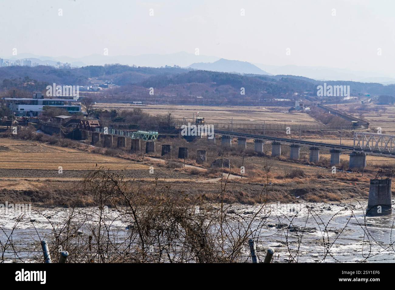 Paju, Südkorea, Asien, Brücke der Wiedervereinigung, DMZ, Grenze zu ...