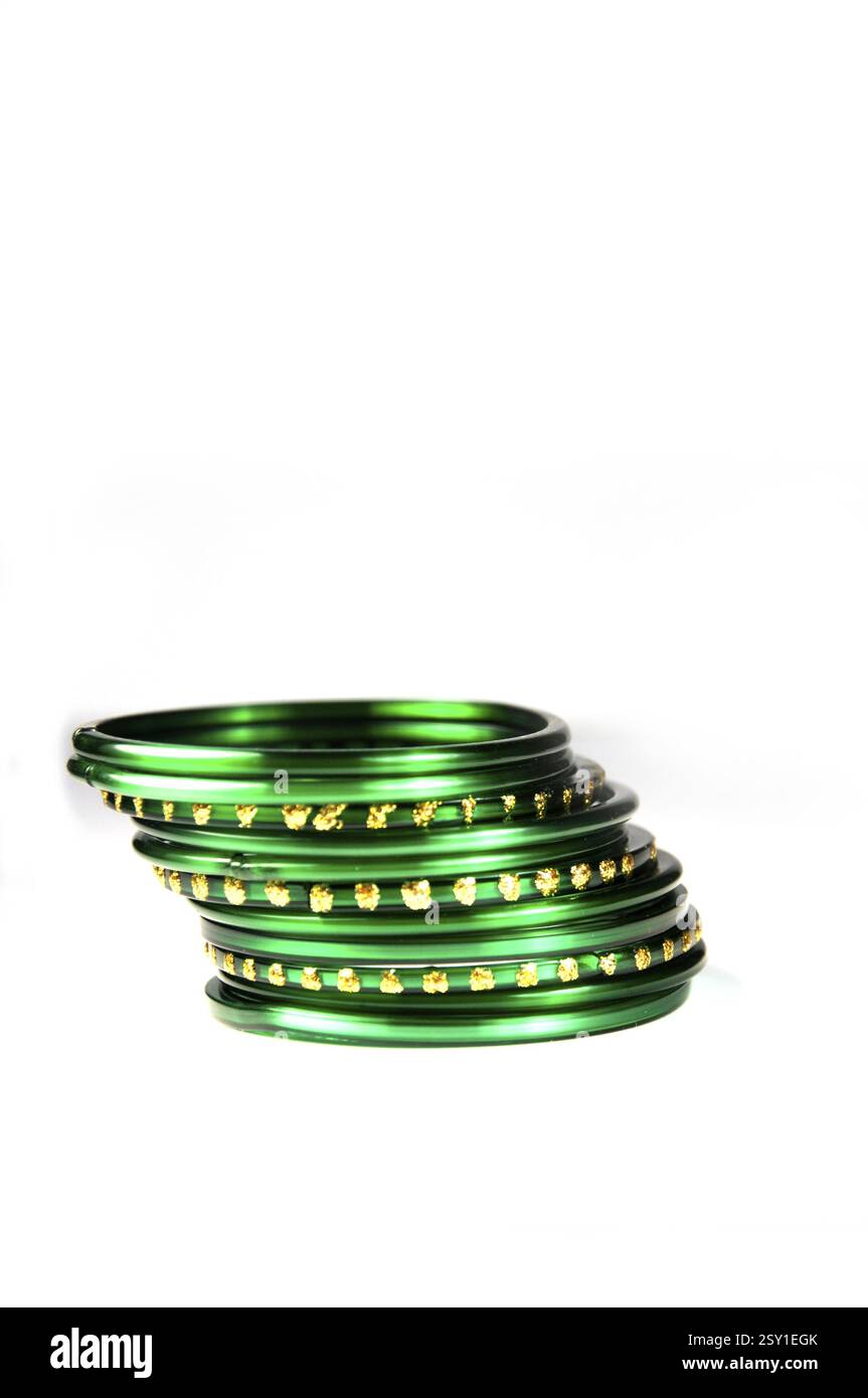 Indian Green bangles Stock Photo - Alamy