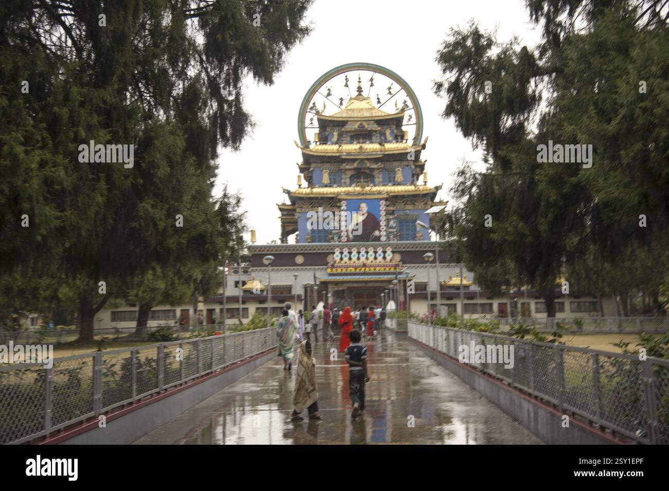 Entrance of golden temple, coorg, karnataka, india, asia Stock Photo ...