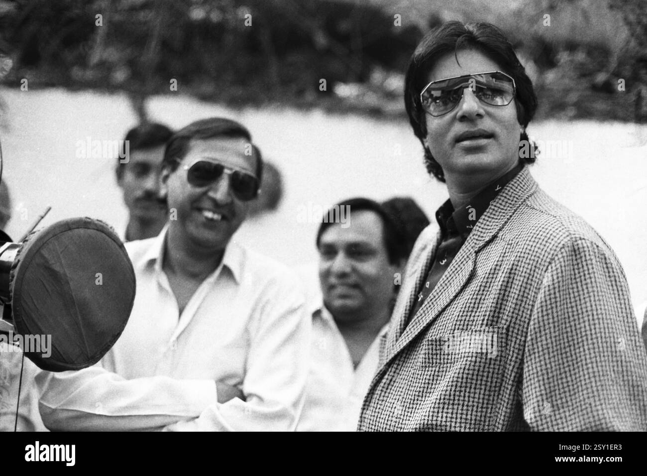 Indian bollywood actors, Amitabh Bachchan and Tinnu Anand, India, Asia ...