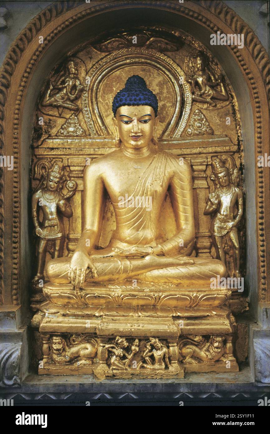 Buddha statue, bodhgaya, bihar, india, asia Stock Photo - Alamy