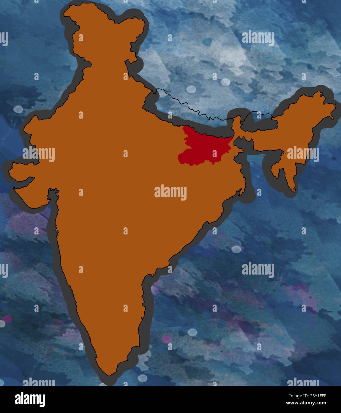 Bihar india map hi-res stock photography and images - Alamy