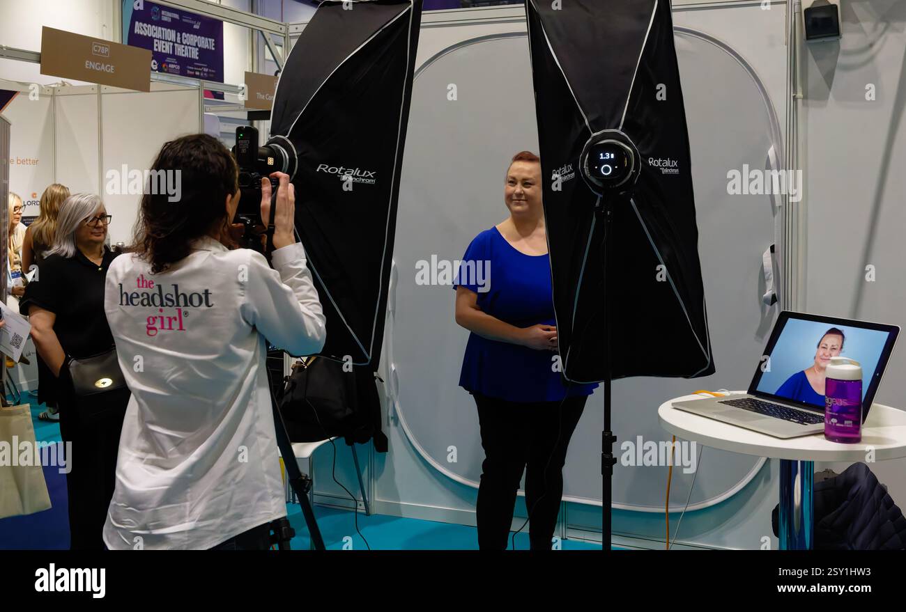 The Headshot guy stand at the Event Production Show, London Excel ...