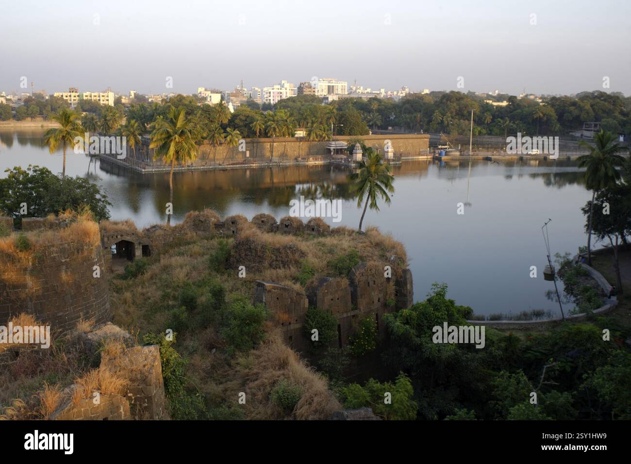 Siddheshwar Temple in The Lake from Fort Solapur Maharashtra India ...