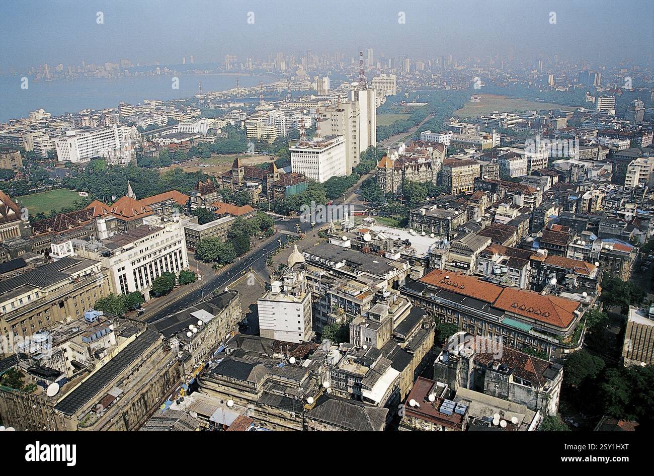 Aerial view of hutatma chowk at mumbai maharashtra India Stock Photo ...