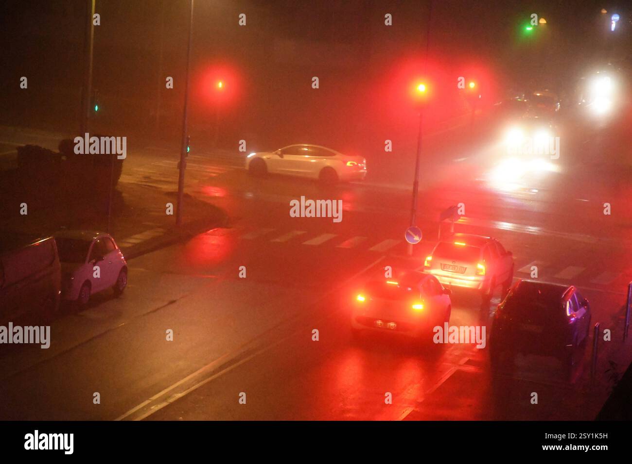Copenhagen/ Denmark/26 february 2025/ Danish weather rain fall an fog ...