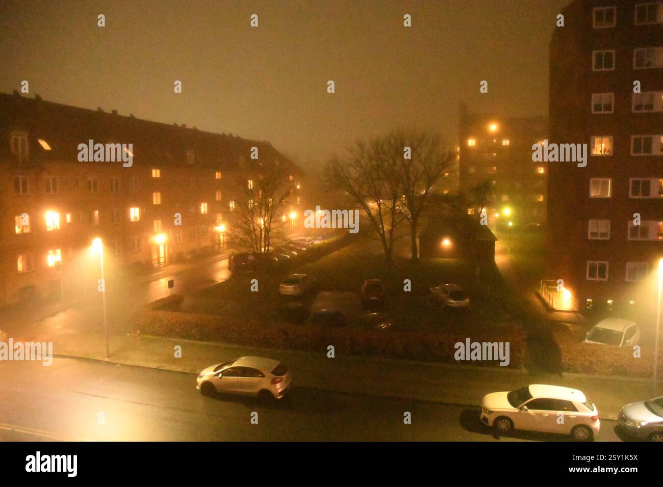 Copenhagen/ Denmark/26 february 2025/ Danish weather rain fall an fog ...