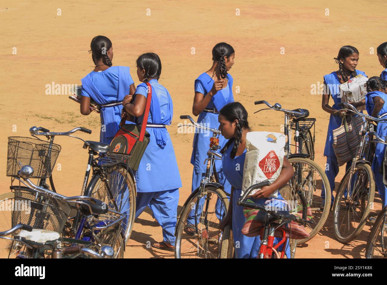 Tribal girls in school, bastar, chhattisgarh, india, asia Stock Photo ...