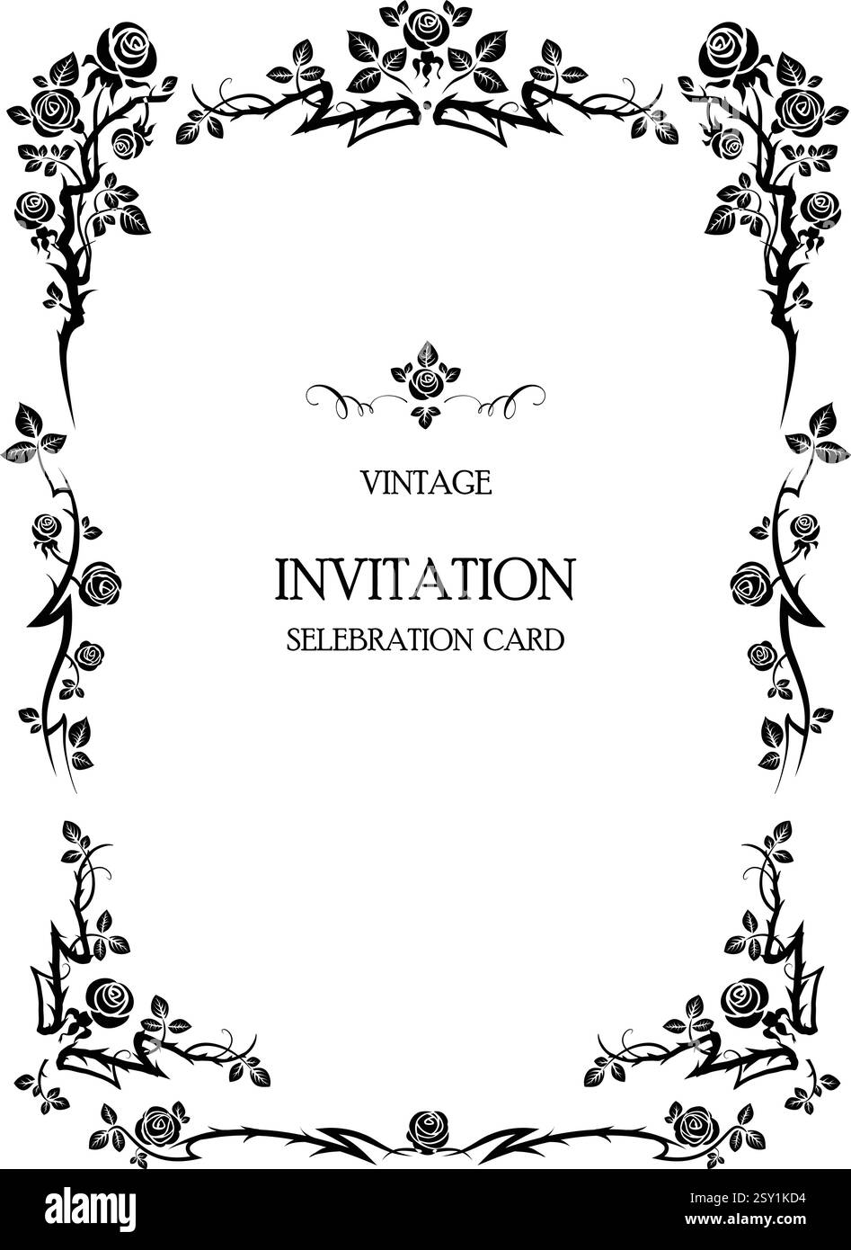 Black rose page border hi-res stock photography and images - Alamy