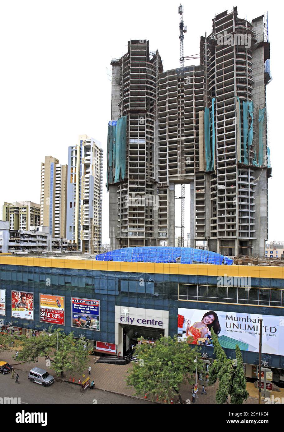 Construction of buildings and shopping complex in mumbai central area ...