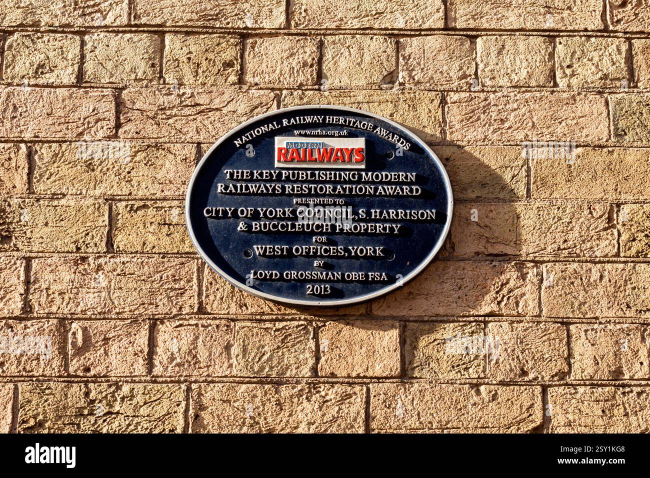 Plaque at West Offices York. The site of the old York railway station ...