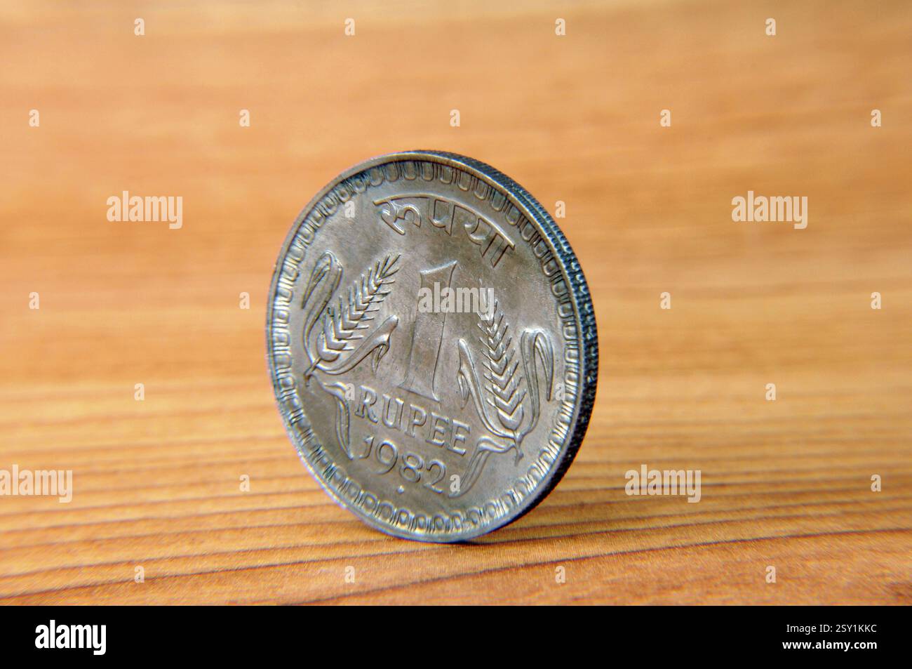 Concept of Indian coin one Rupee Stock Photo - Alamy