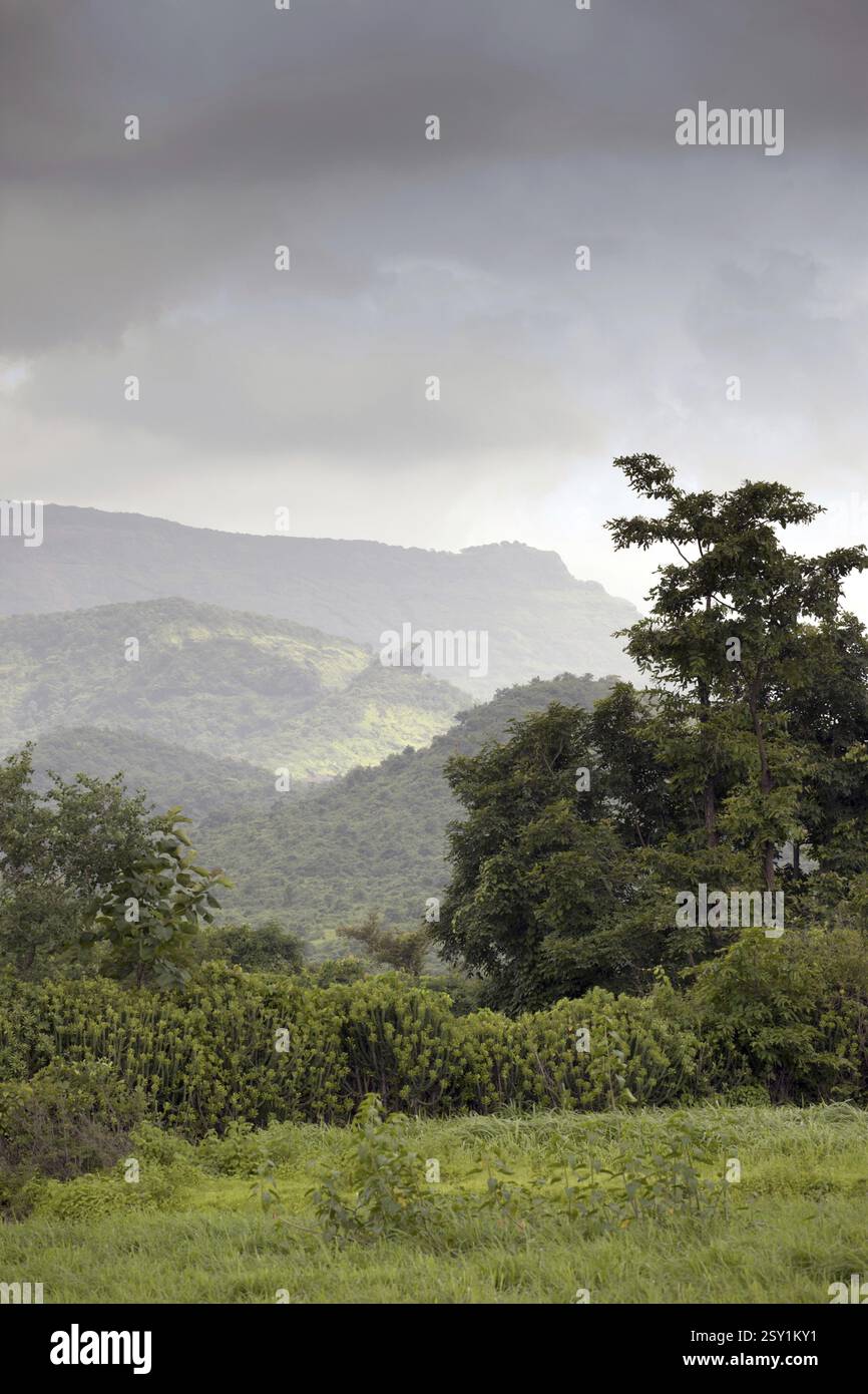 Sahyadri mountain range Panvel raigad Maharashtra India Asia Stock ...