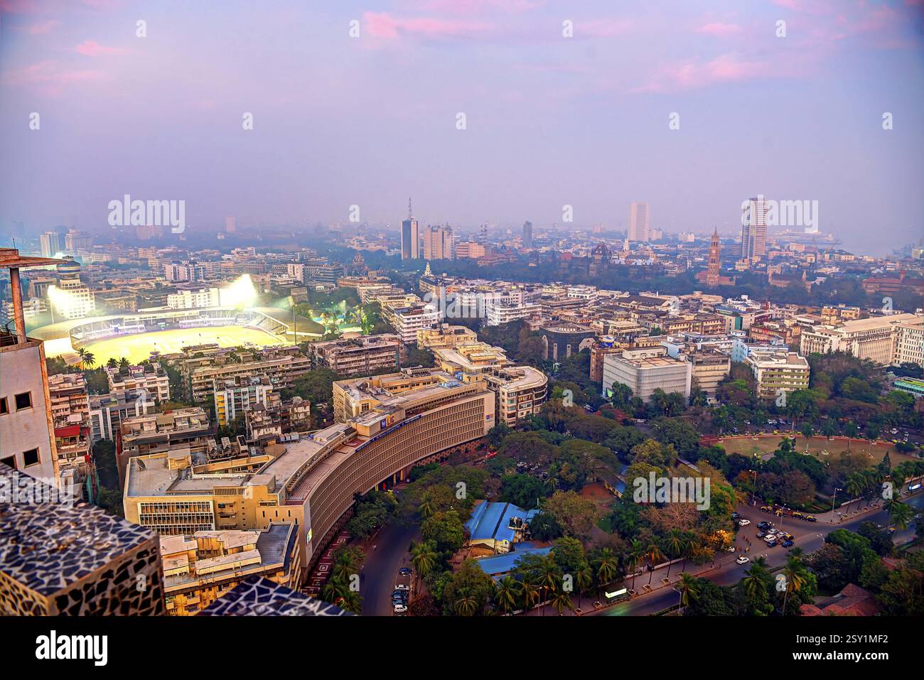Aerial view of lic building, churchgate, mumbai, maharashtra, india ...