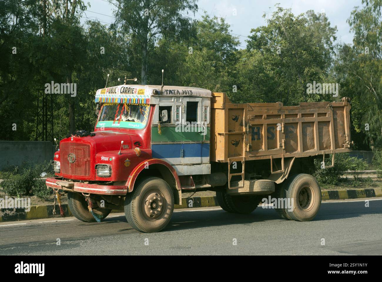 Truck on national highway, bharatpur, rajasthan, india, asia Stock ...