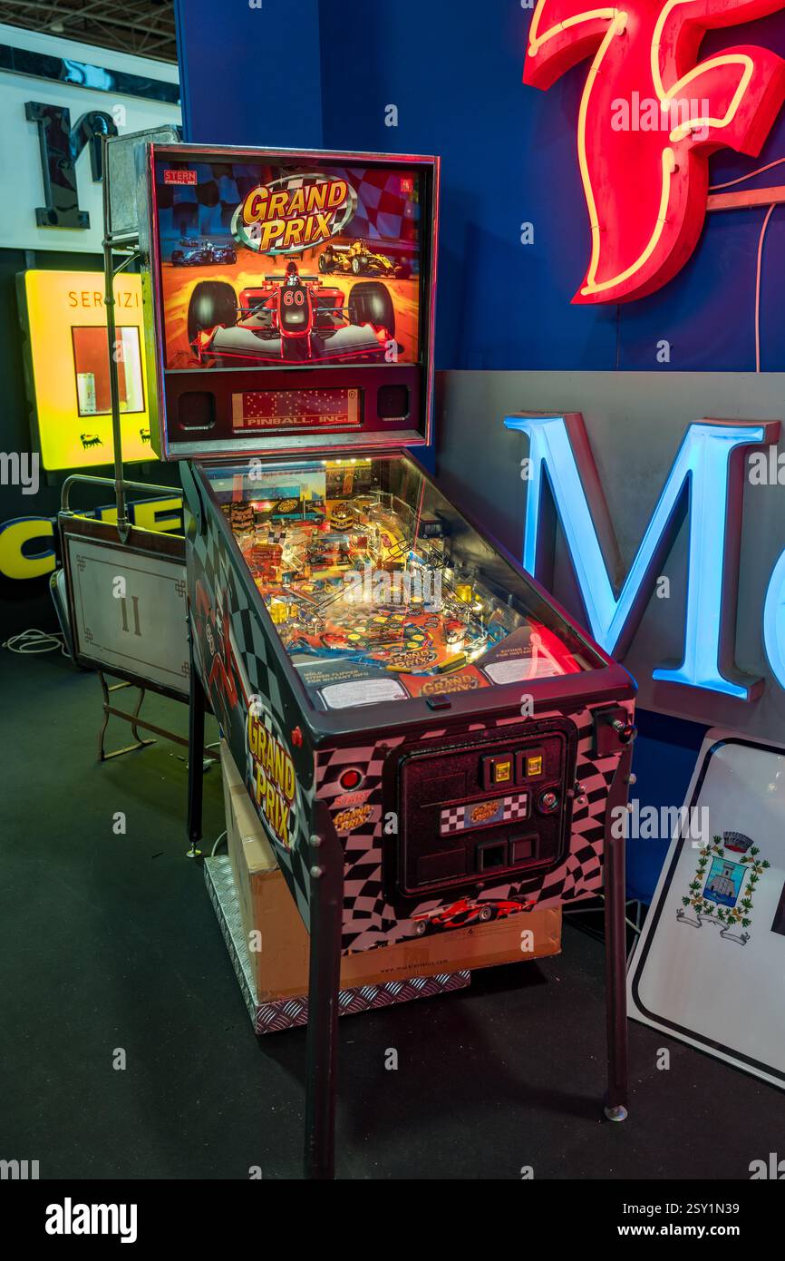 Nostalgic pinball machine offering thrilling Grand Prix racing ...
