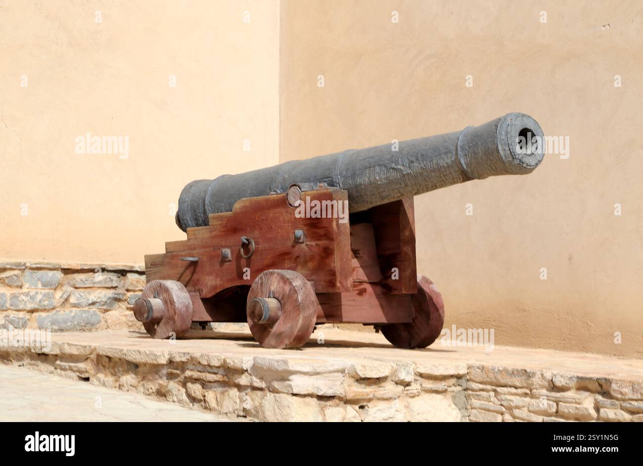 A British 9-Pounder Cannon late 18th to early 19th Century given to Nizwa Fort by sheikh Al ...