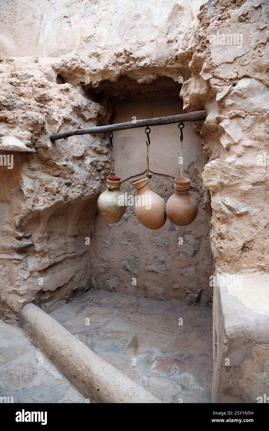 Omani Clay Pots used for the Ancient Well at Nizwa Fort Oman Stock ...