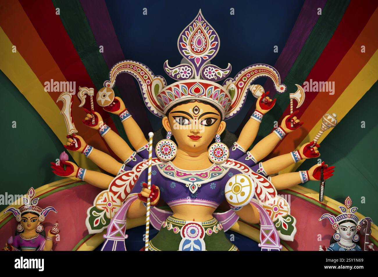 Statue of goddess durga at kolkata, Calcutta, India, Asia Stock Photo ...