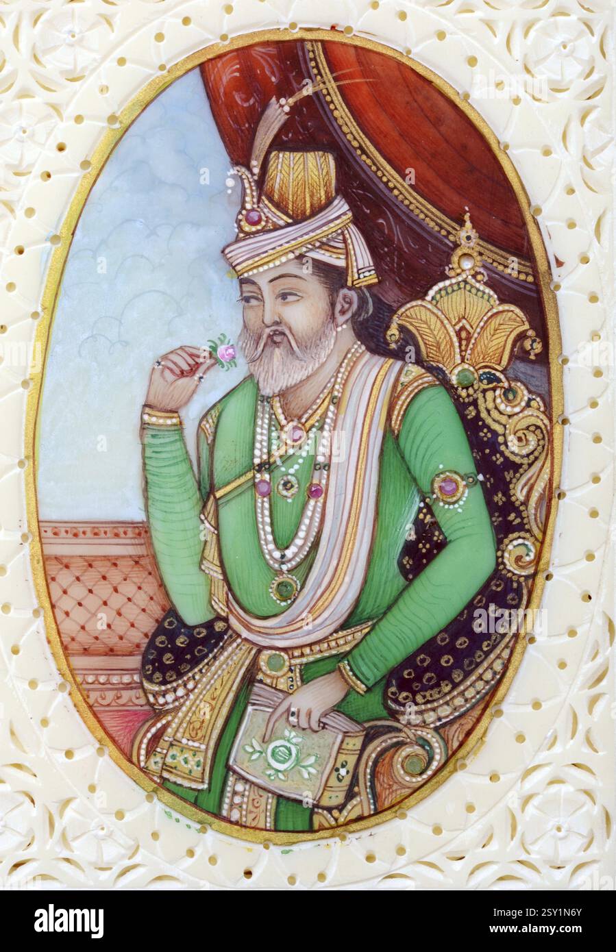 Miniature painting of mughal emperor humayun Stock Photo - Alamy