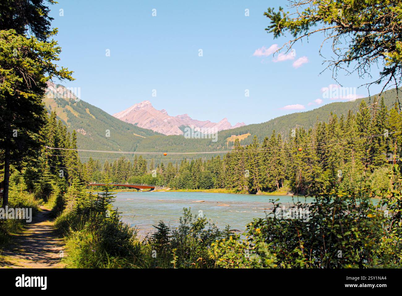 Banff hiking trail Stock Photo - Alamy