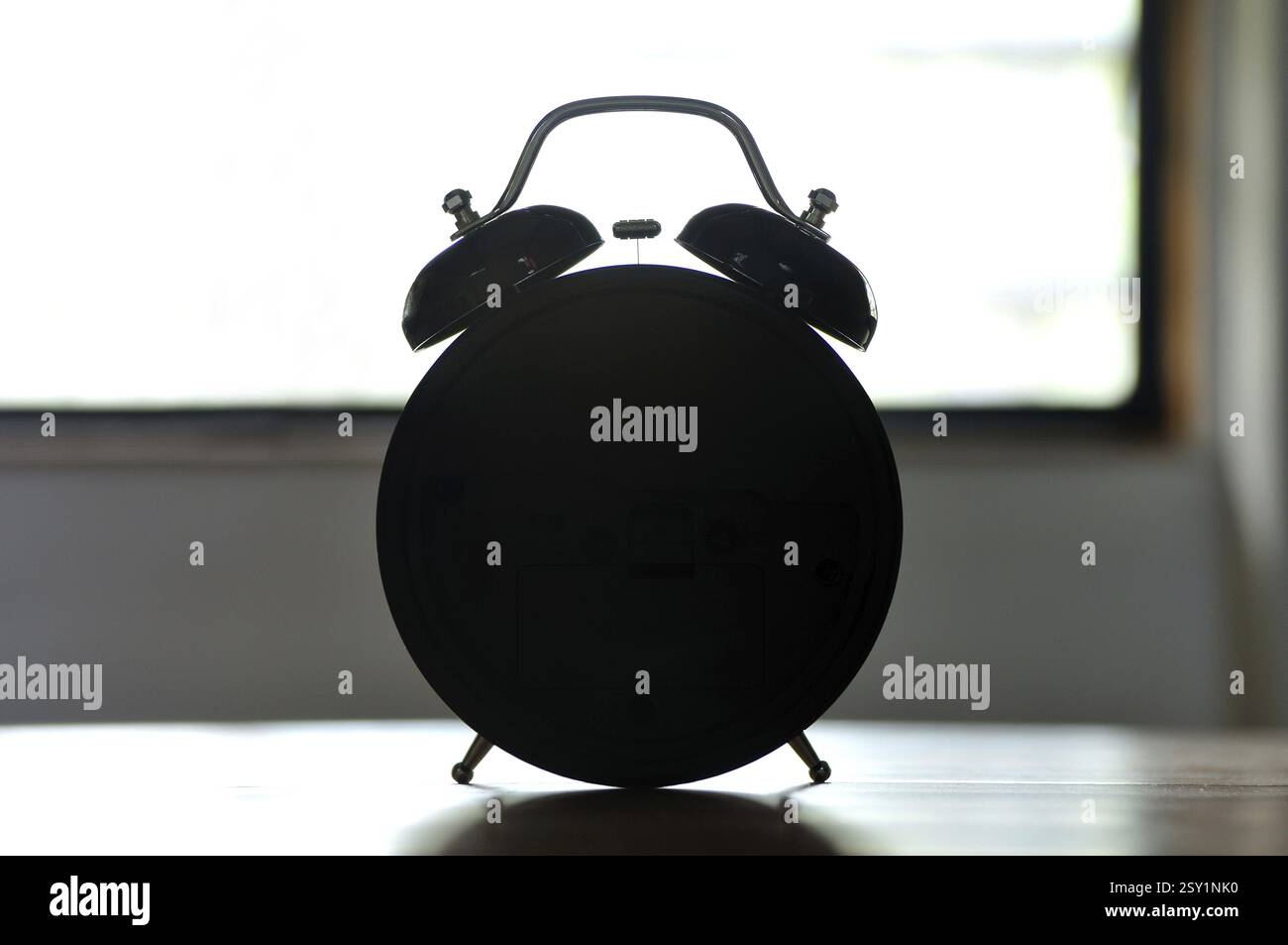 Alarm Clock Silhouette Stock Photo - Alamy