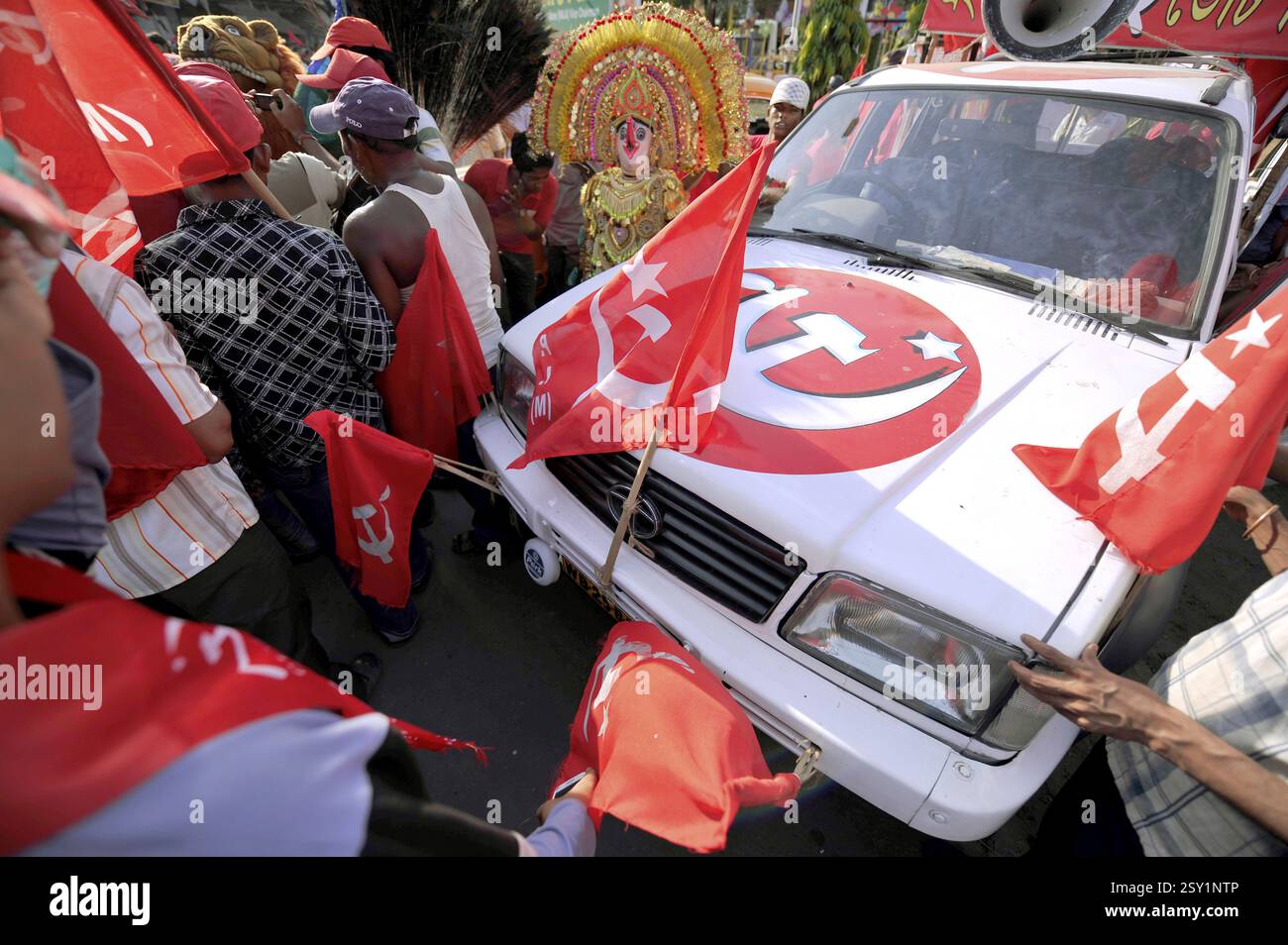 Cpm electioneering arrangement party flags hi-res stock photography and ...