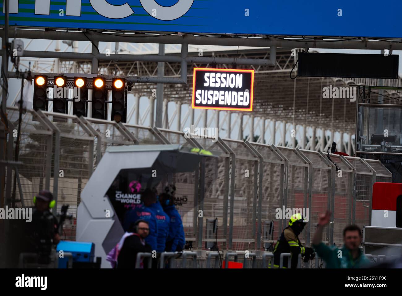 Power shortage interruption the session during the Formula 1 Aramco pre ...