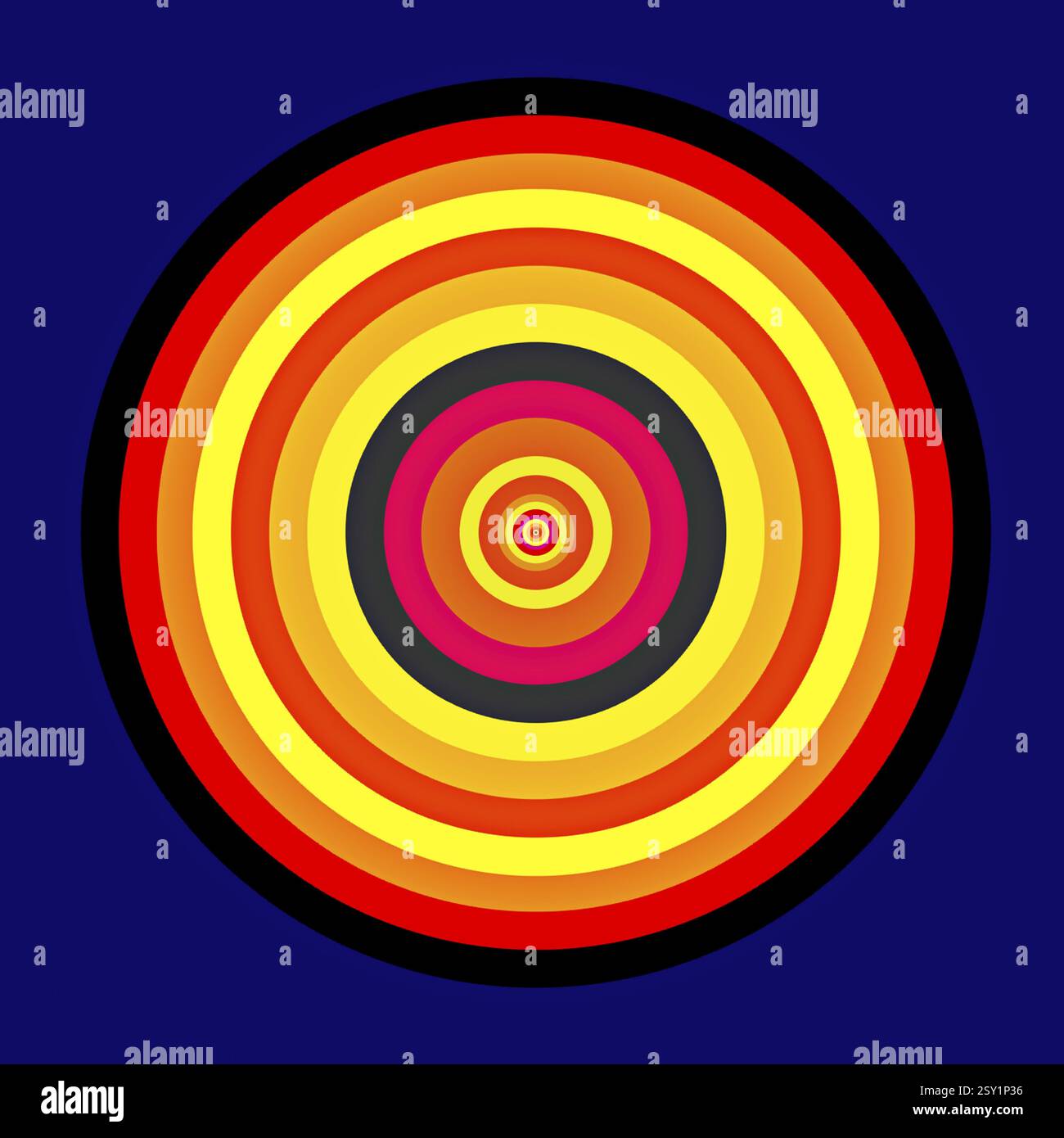 Modern fine art computer digital graphics colours circle round India ...