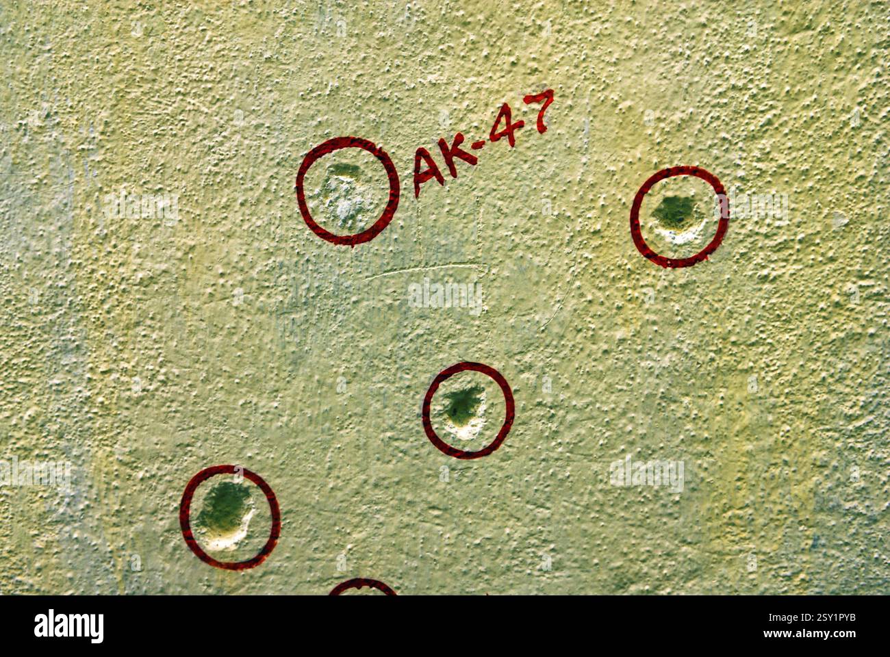 Bullet marks on the walls, Bombay, Mumbai, Maharashtra, India, Asia ...