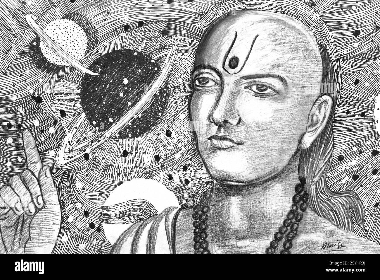 Aryabhata painting, india, asia Stock Photo - Alamy