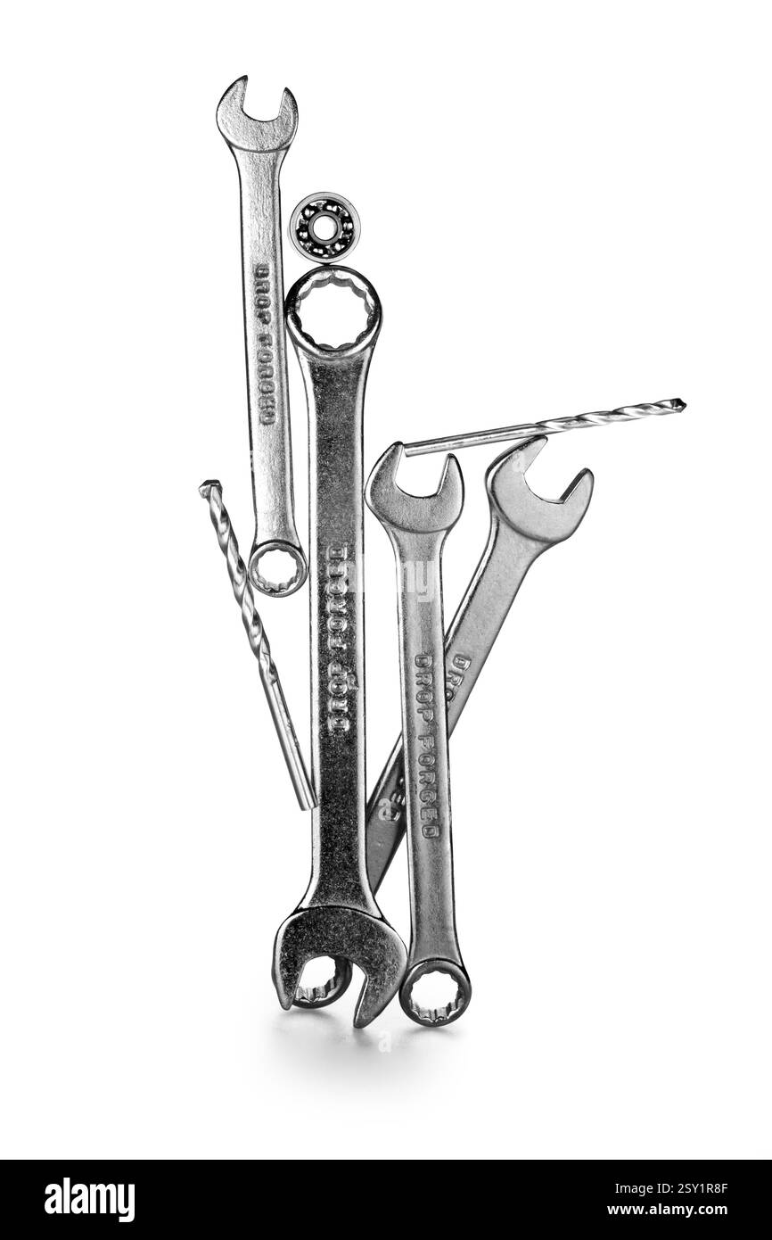 Balancing of wrench, drill bit, ball bearing, india, asia Stock Photo ...