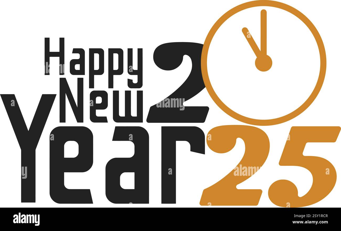 Dynamic 2025 Date Vector Illustration Stock Vector Image & Art - Alamy