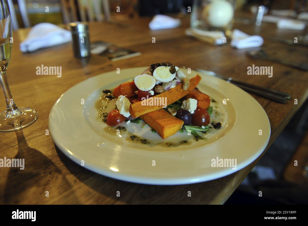 Ostrich meat dish for breakfast south africa Stock Photo - Alamy