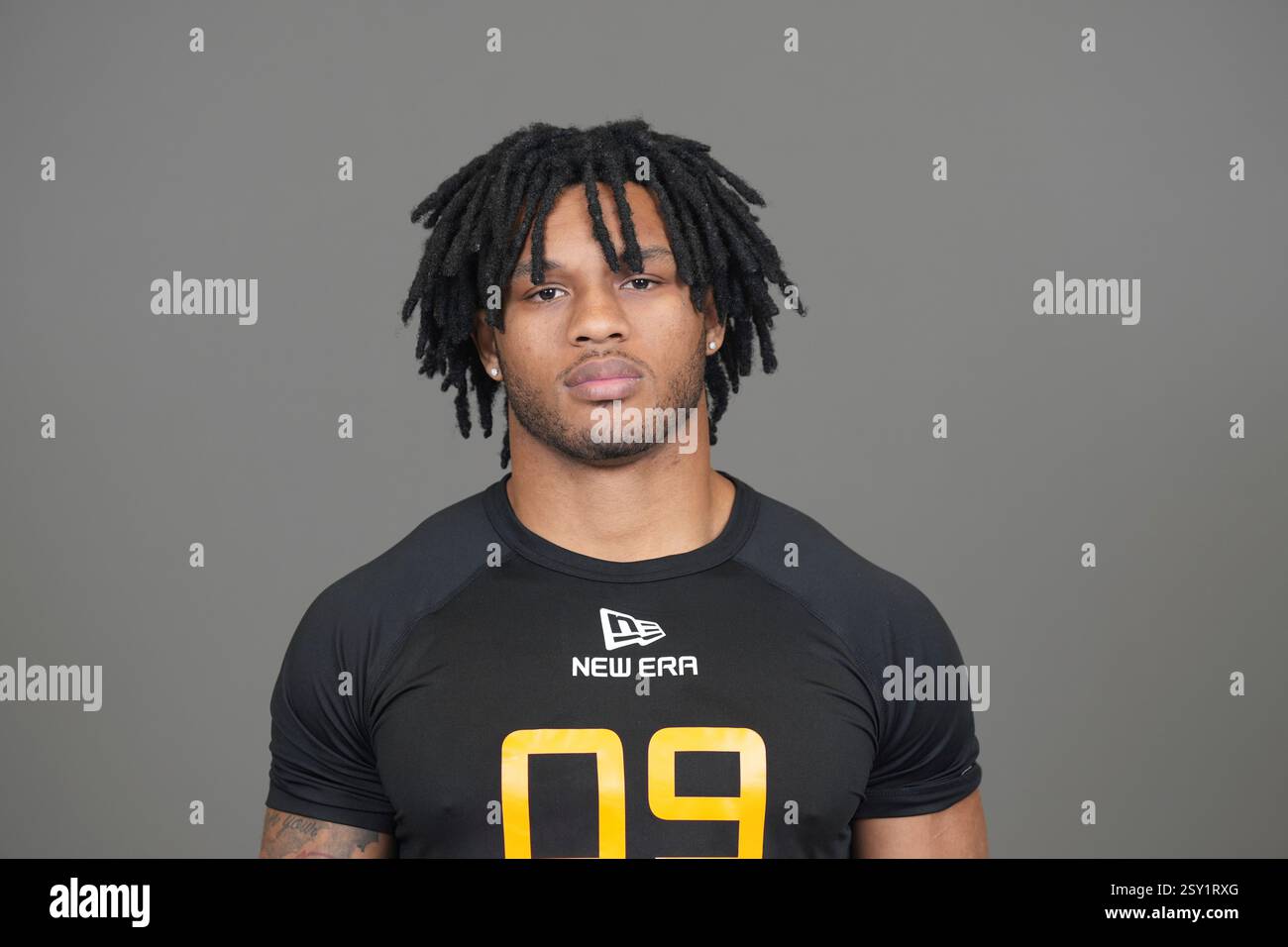 North Carolina running back Omarion Hampton (RB09) poses for a portrait ...