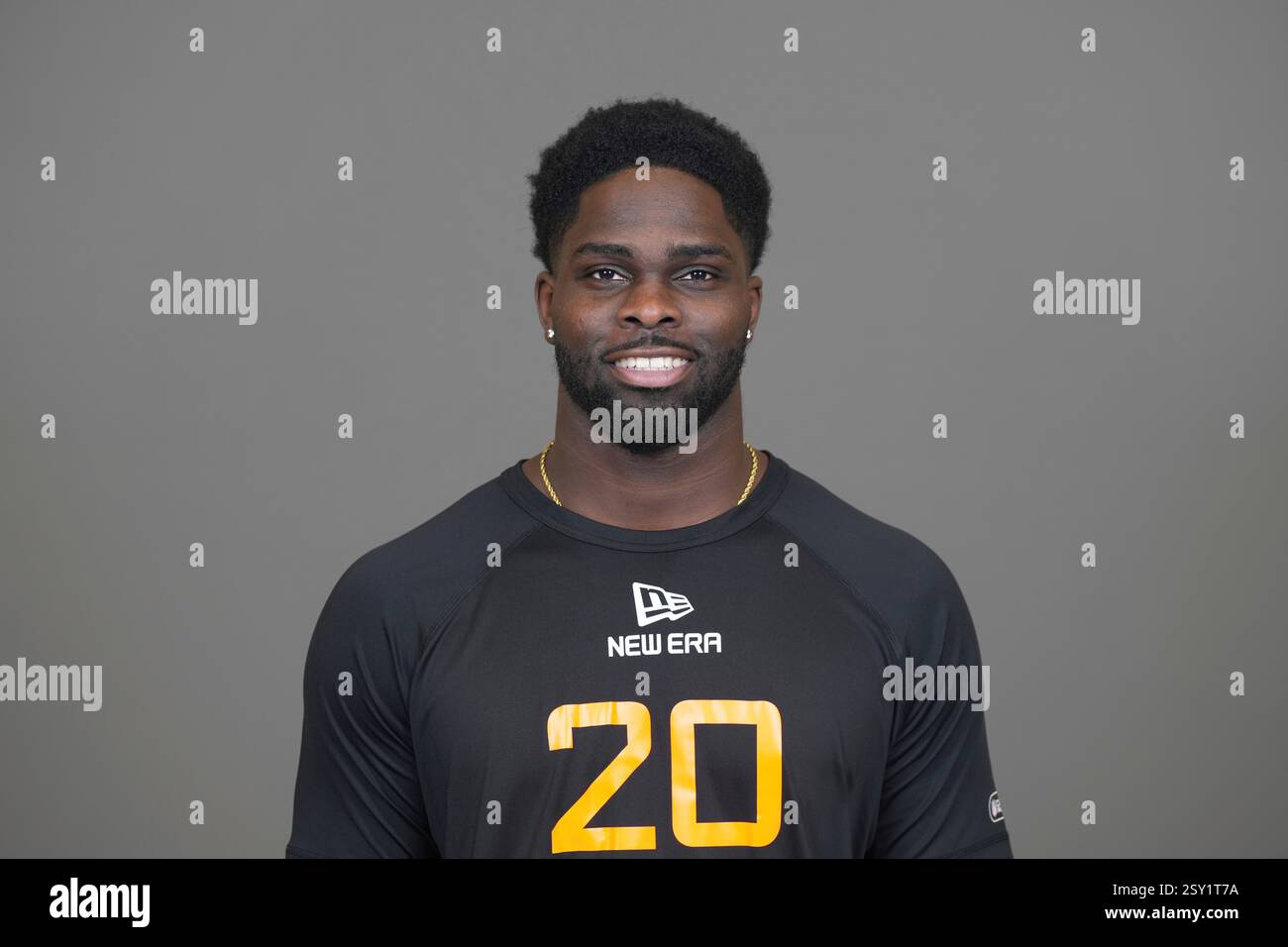 Clemson running back Phil Mafah (RB20) poses for a portrait at the NFL ...
