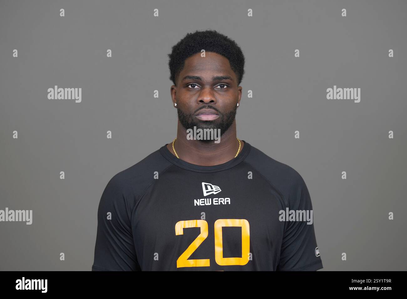 Clemson running back Phil Mafah (RB20) poses for a portrait at the NFL ...