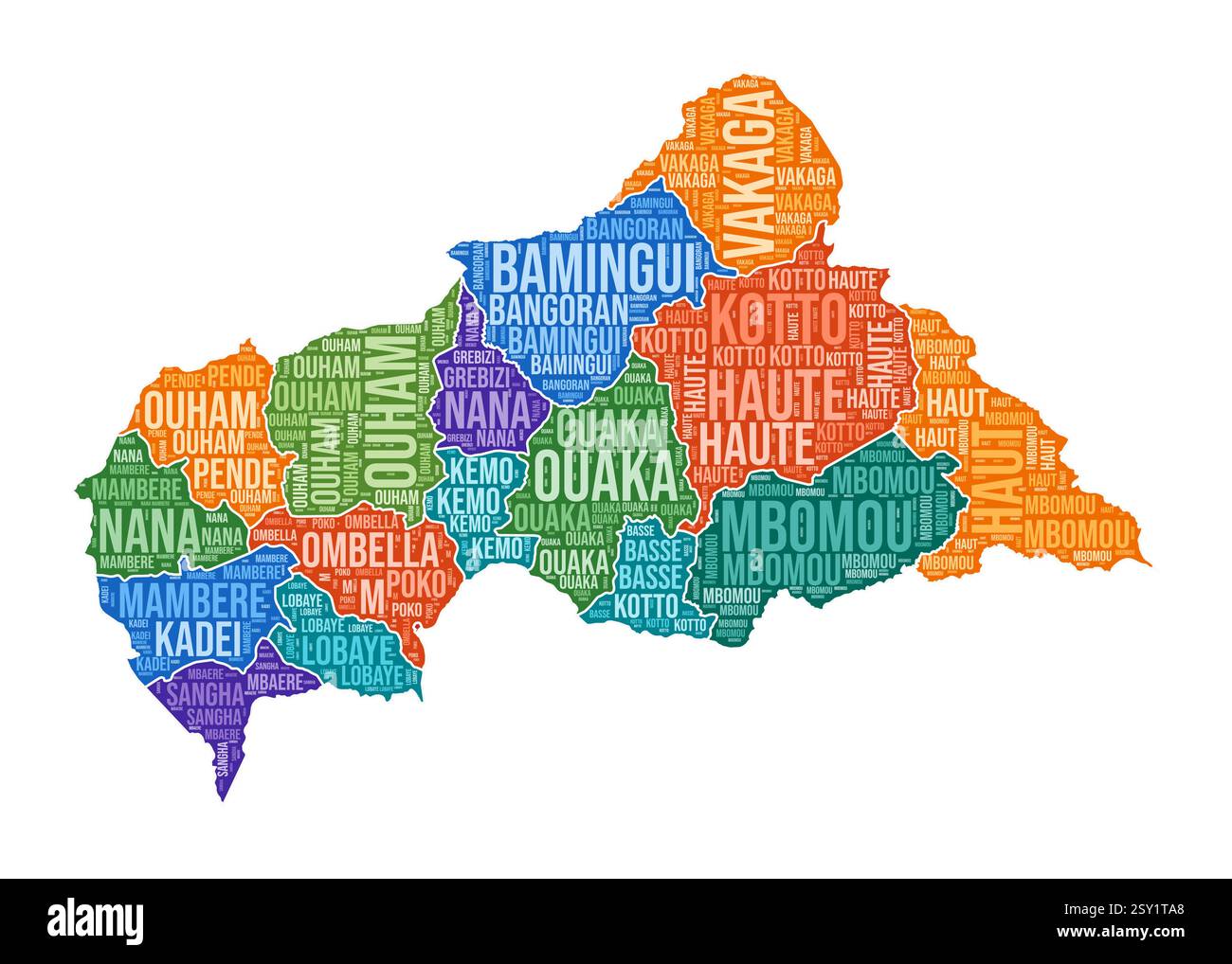 African map with country names hi-res stock photography and images - Alamy