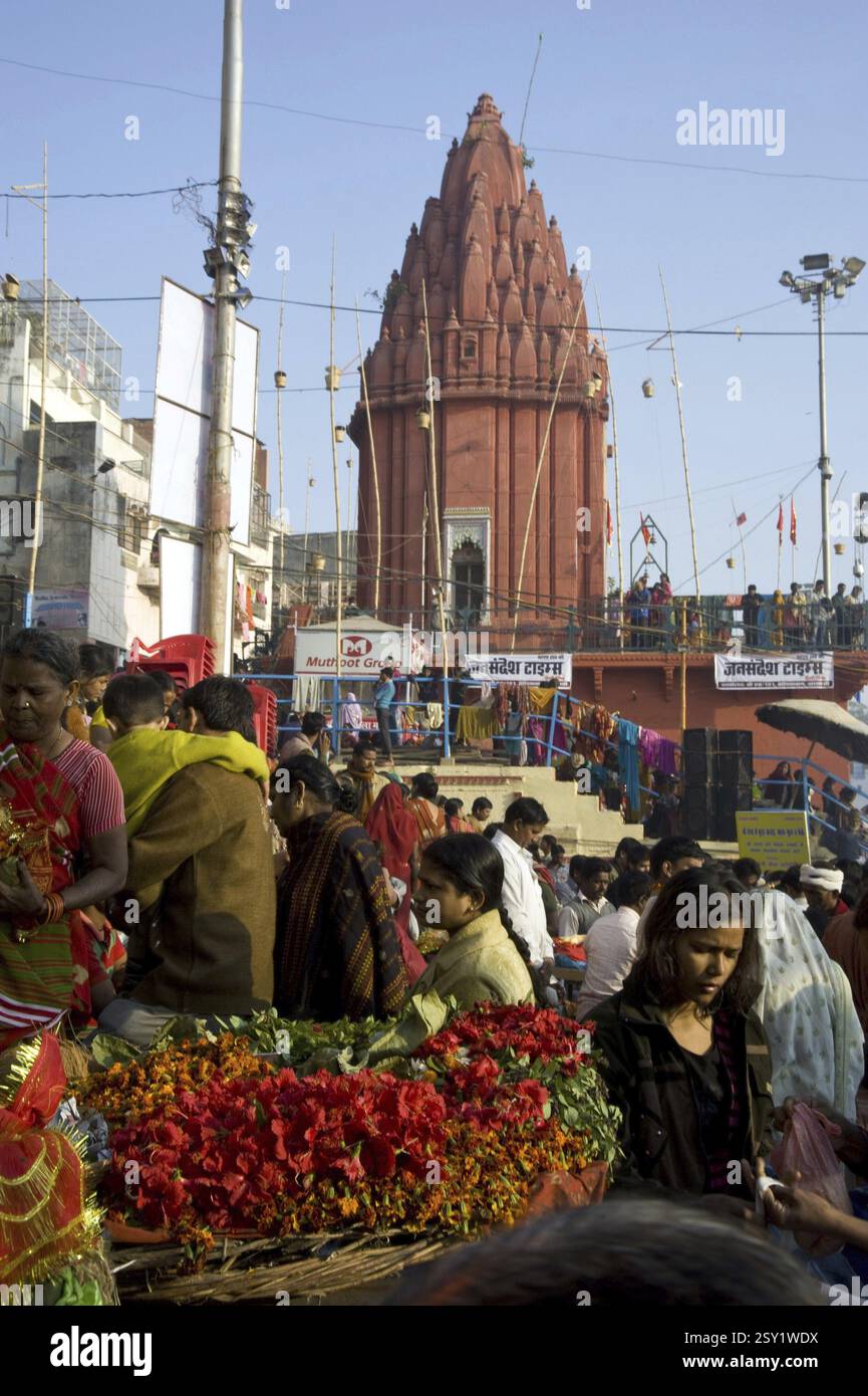 Prayag Ghat at Kashi varanasi benaras uttar pradesh India Stock Photo ...
