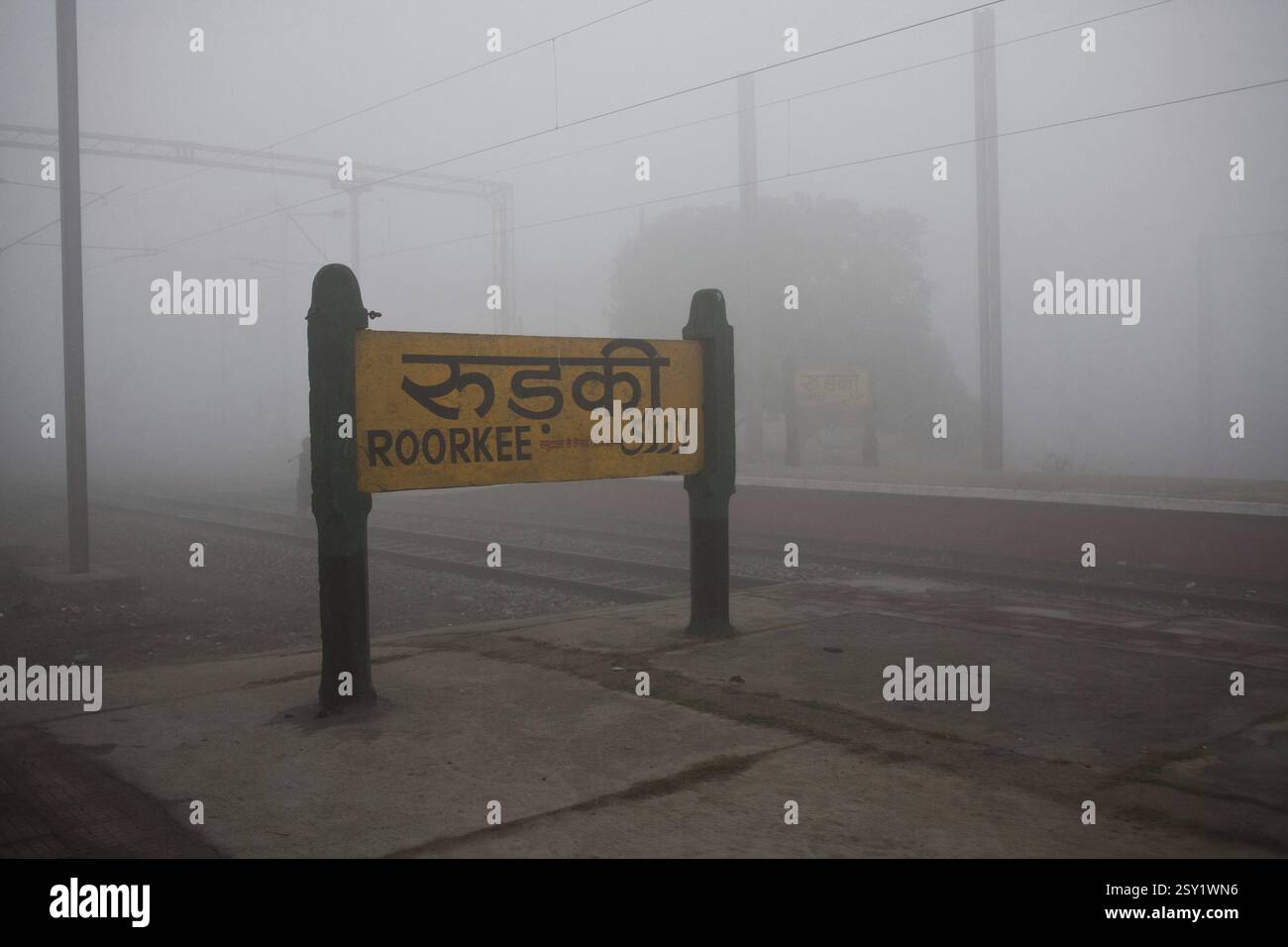 Name plate of roorkee railway station Uttrakhand India Asia Stock Photo ...