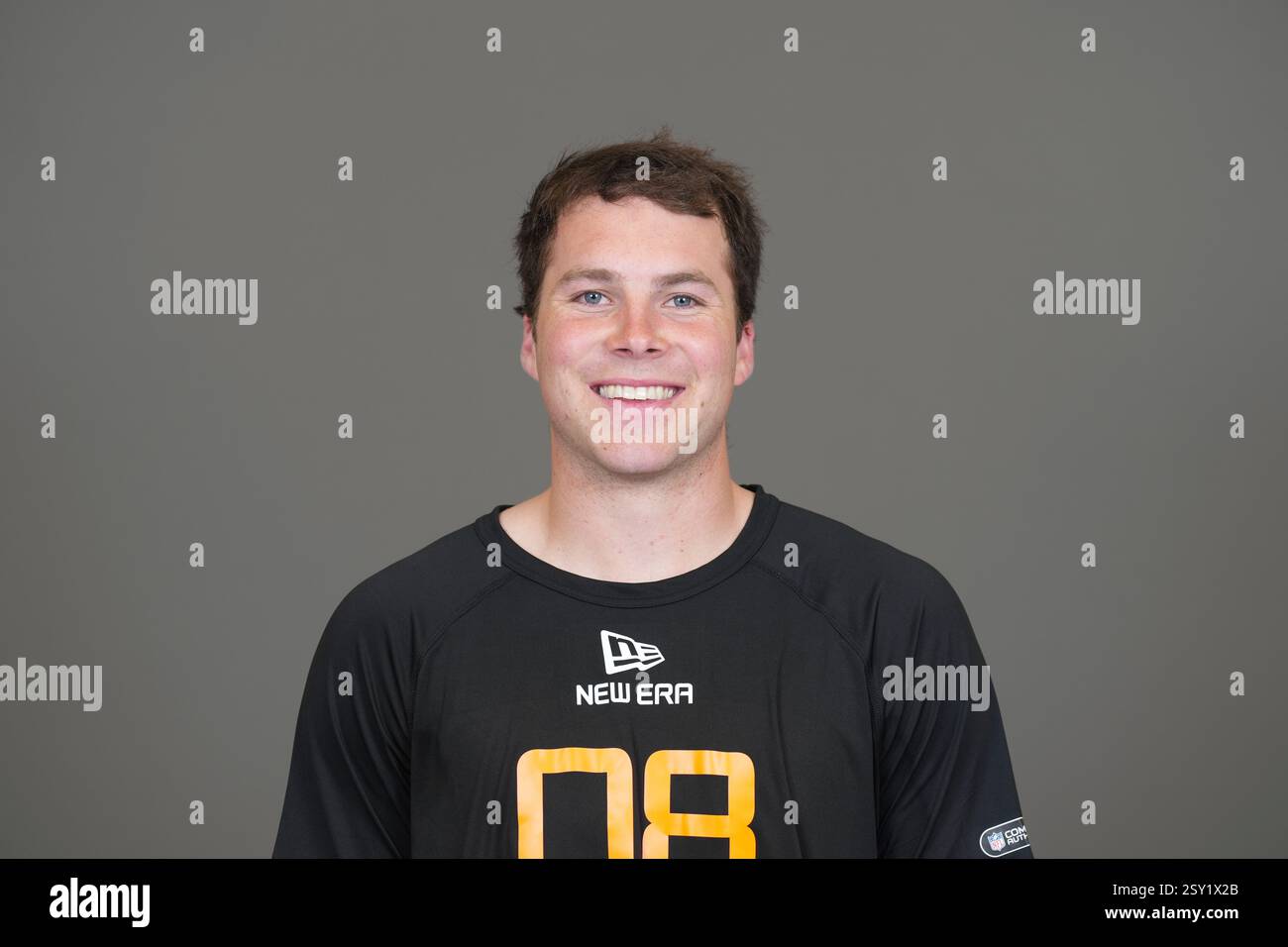 Notre Dame quarterback Riley Leonard (QB08) poses for a portrait at the ...