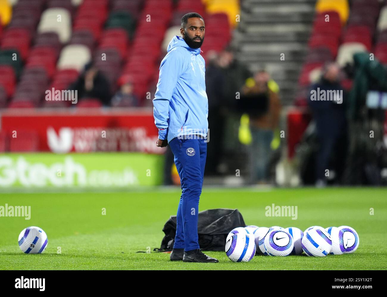 Brentford first team assistant coach Justin Cochrane ahead of during ...