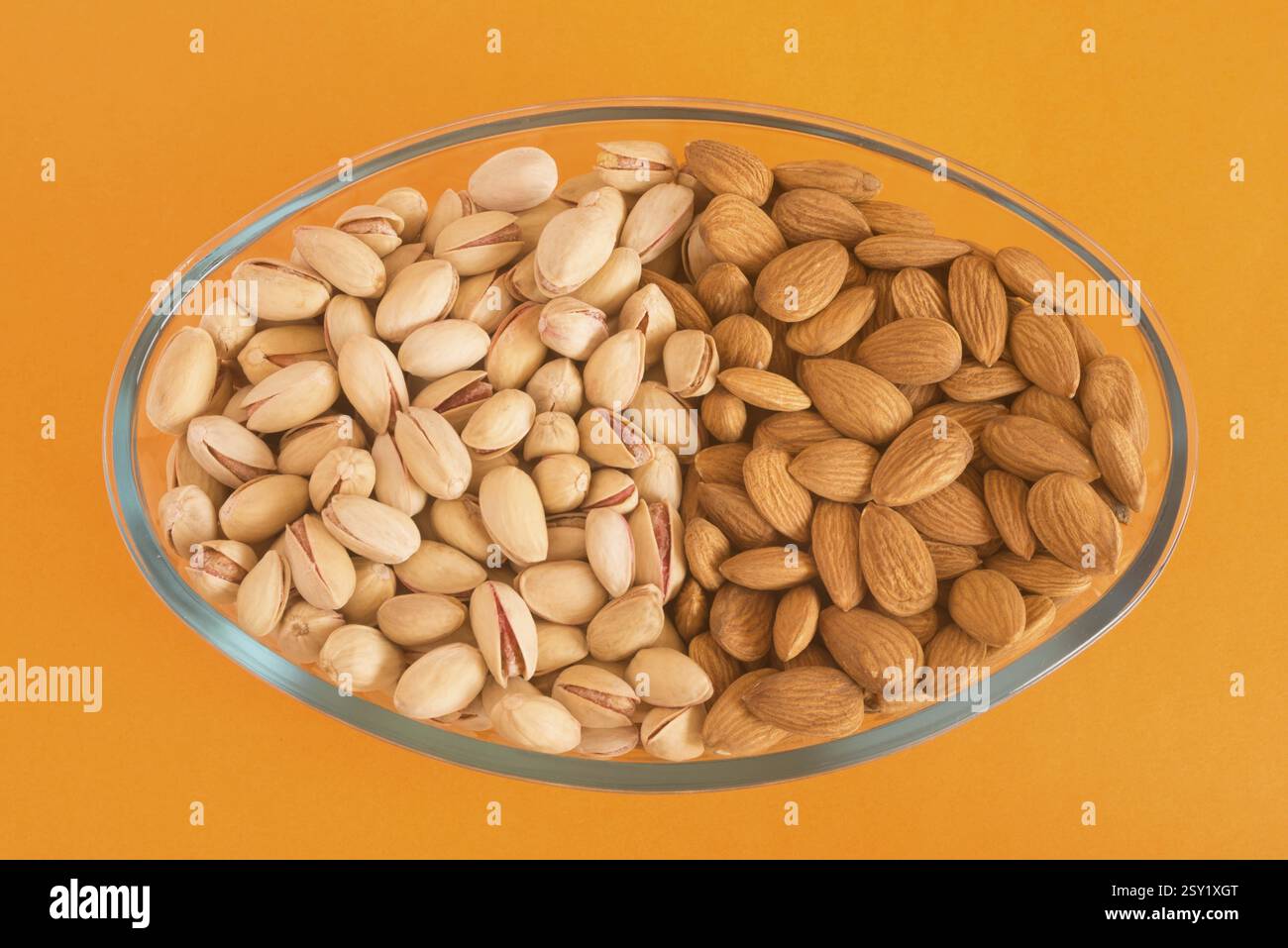 Dry fruits almonds pista in glass bowl, mumbai, maharashtra, india ...