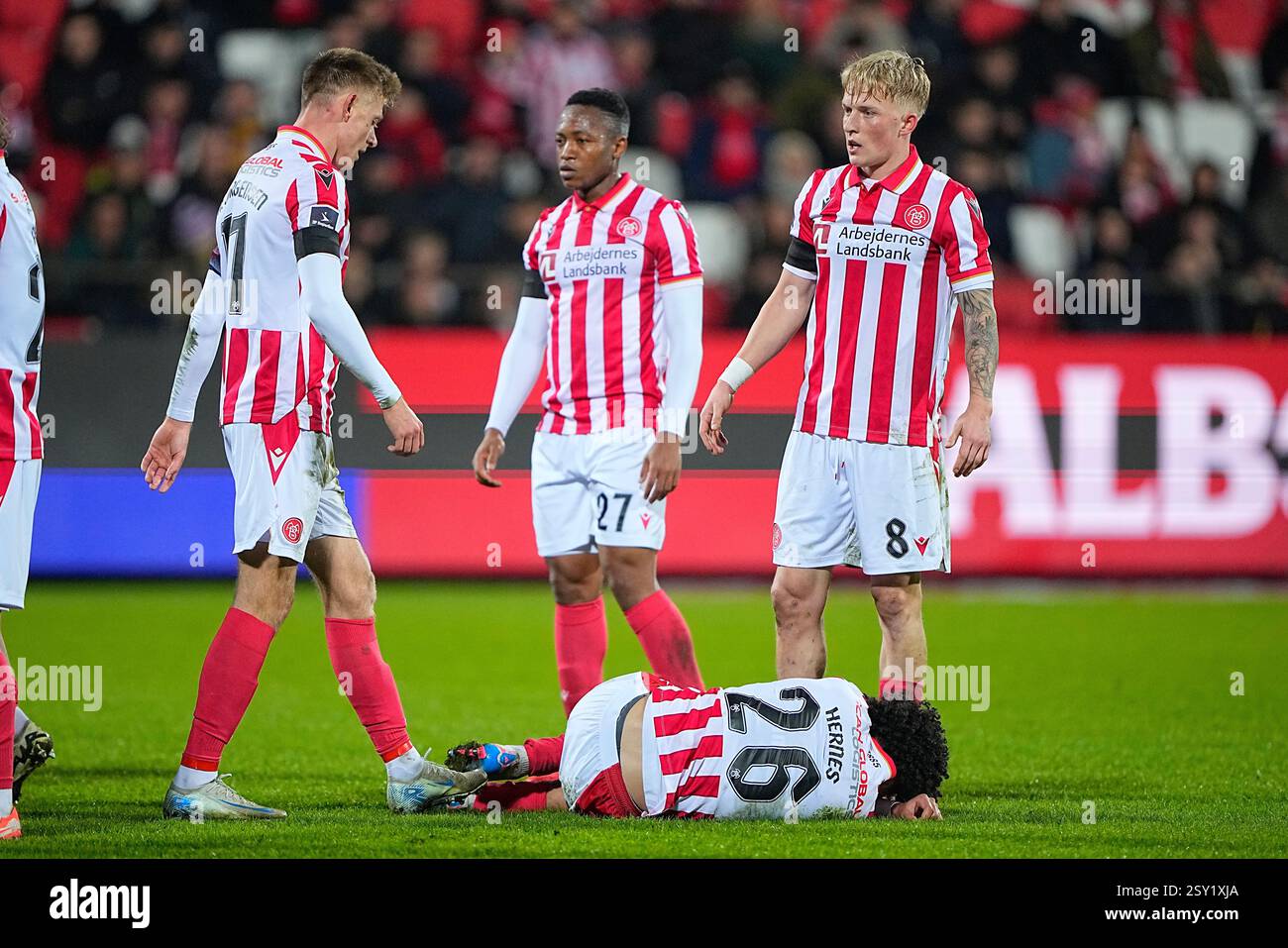 Aalborg, Denmark. 26th Feb, 2025. Superligakampen mellem AaB og FC ...