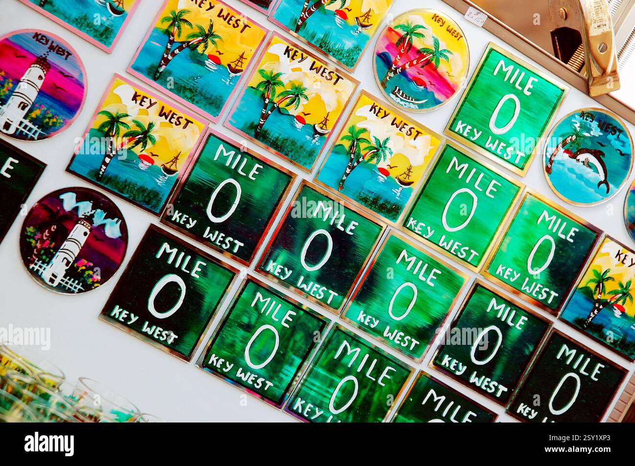 Glass tiles, colored by hand Key West, Florida, USA - June 3, 2007 ...