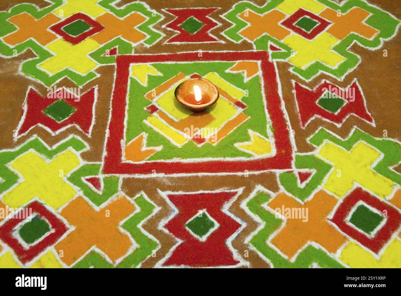 Rangoli on diwali festival, Maharashtra, India, Asia Stock Photo - Alamy